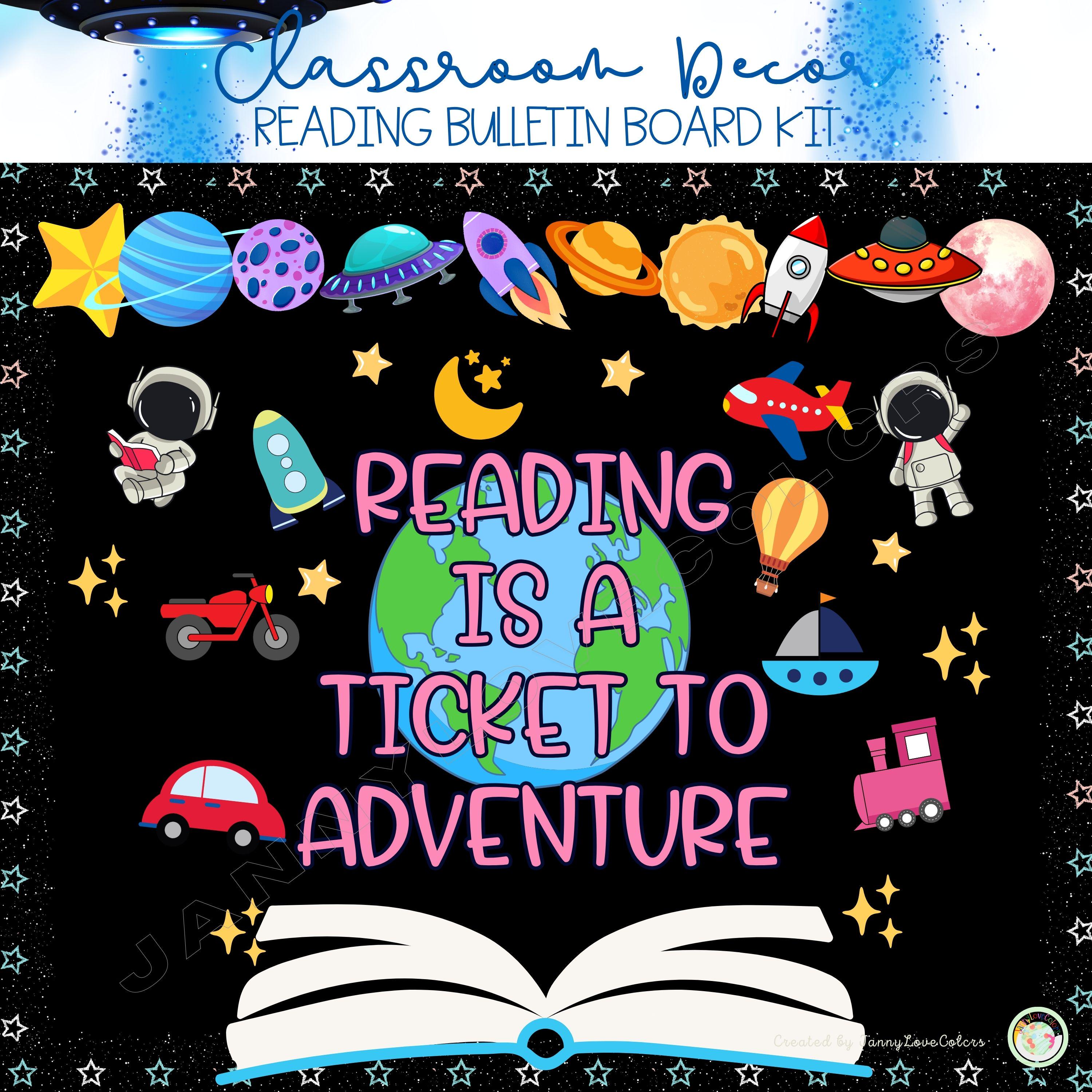 Reading Bulletin Board Kit: Library Classroom Decor (PDF) - Etsy