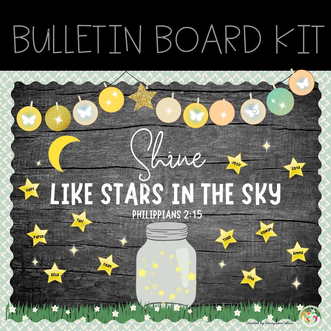 Christian Bulletin Board Kit: Bible Verse Classroom Decor (digital ...