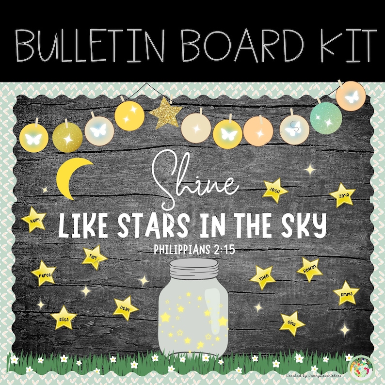 Christian Bulletin Board Kit: Bible Verse Classroom Decor (digital ...