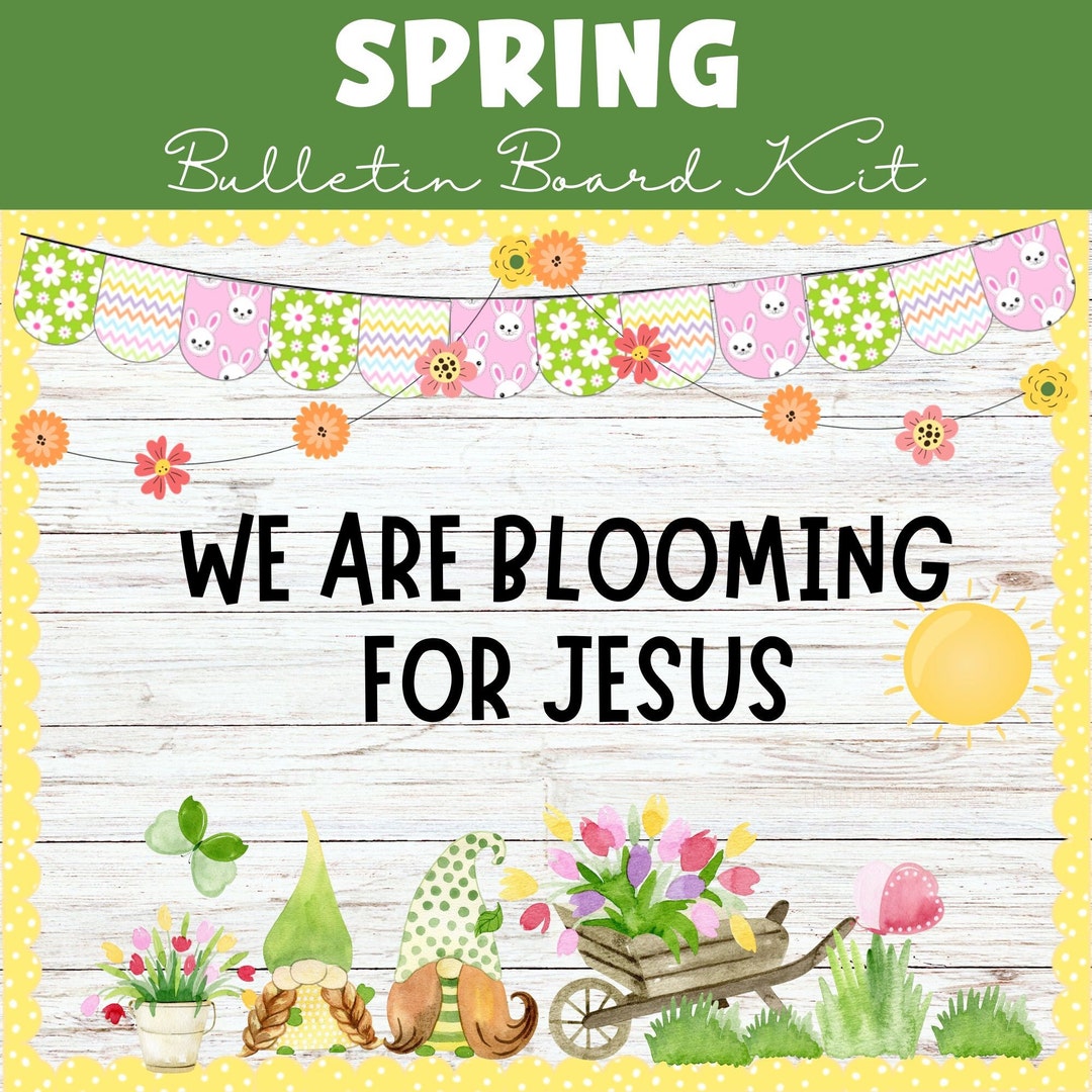 Spring Bulletin Board Kit: Classroom Decor Printable (PDF) - Etsy