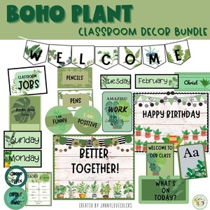 Editable Classroom Plant Boho Classroom, Classroom Management,classroom ...