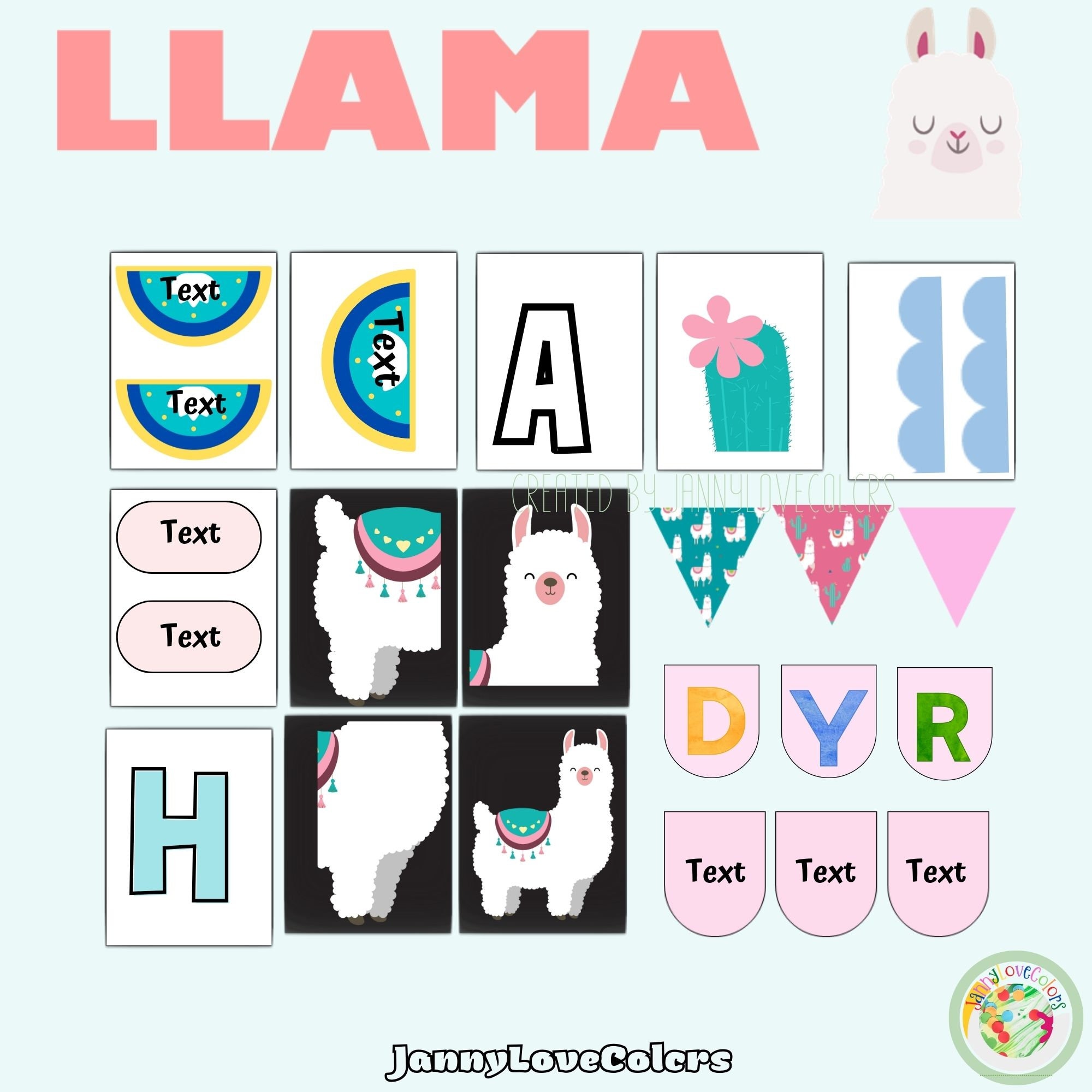 Birthday Display Bulletin Board Llama and Cactus Theme Classroom Decor ...