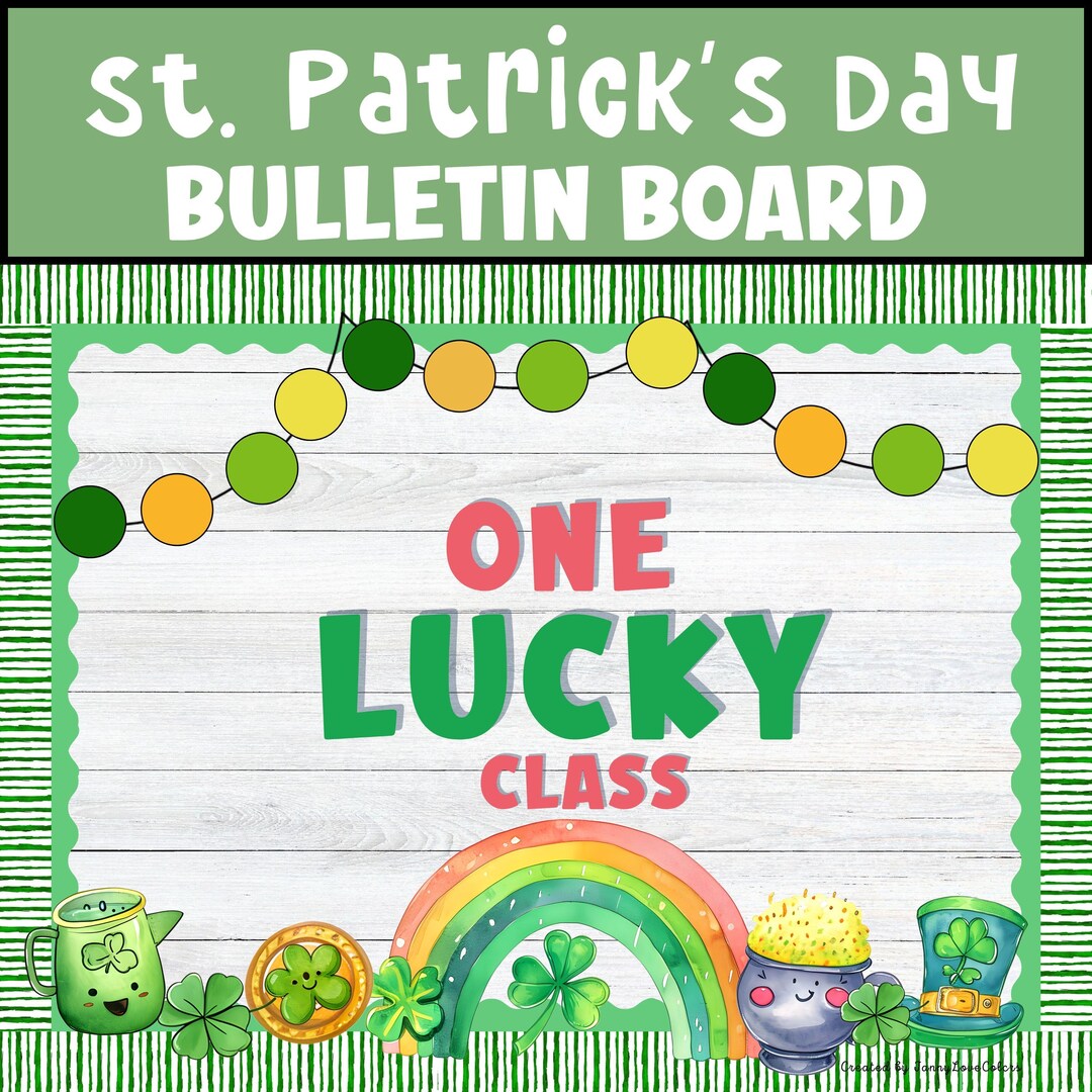 St. Patrick's Day | March Bulletin Board Set | One Lucky Class ...