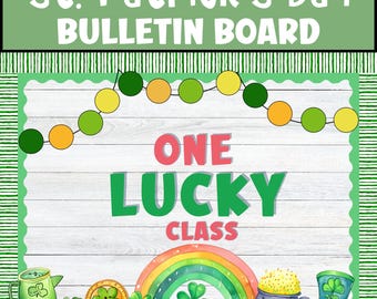 St. Patrick’s Day Bulletin Board, Printable Bulletin Board Kit, March ...