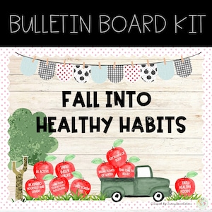 Fall for Healthy Habits Bulletin Board Kit Nurse Health Office ...