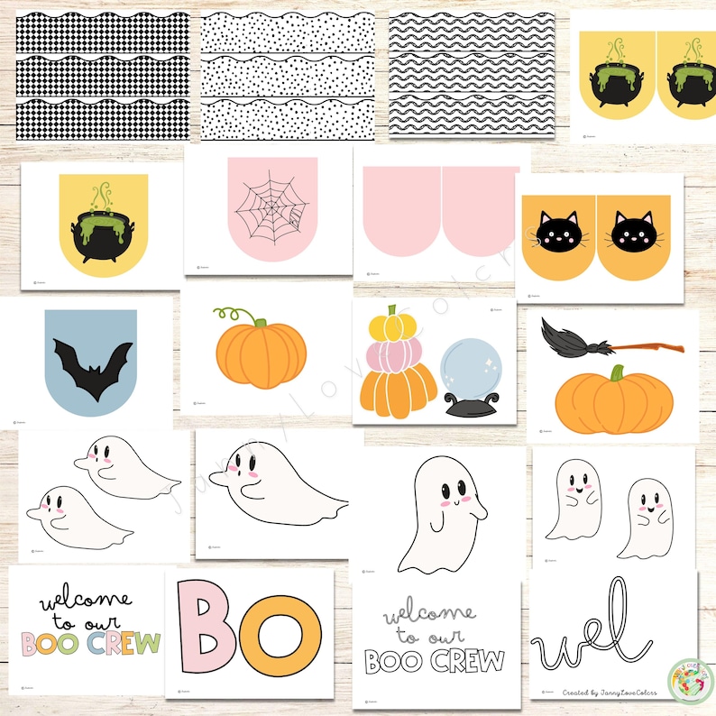 Boo Crew Halloween Bulletin Board Kit: Classroom Decor (digital ...