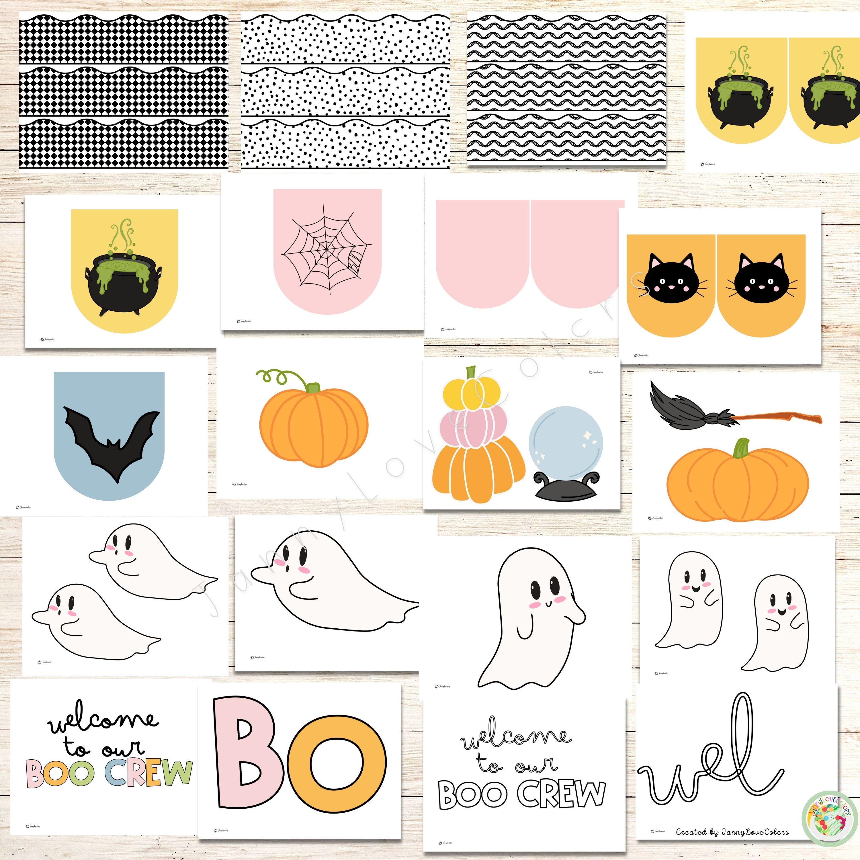 Boo Crew Halloween Bulletin Board Kit: Classroom Decor (digital ...