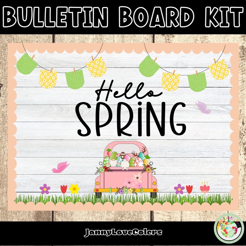 Spring Flower Truck March Bulletin Board-door Decor - Etsy