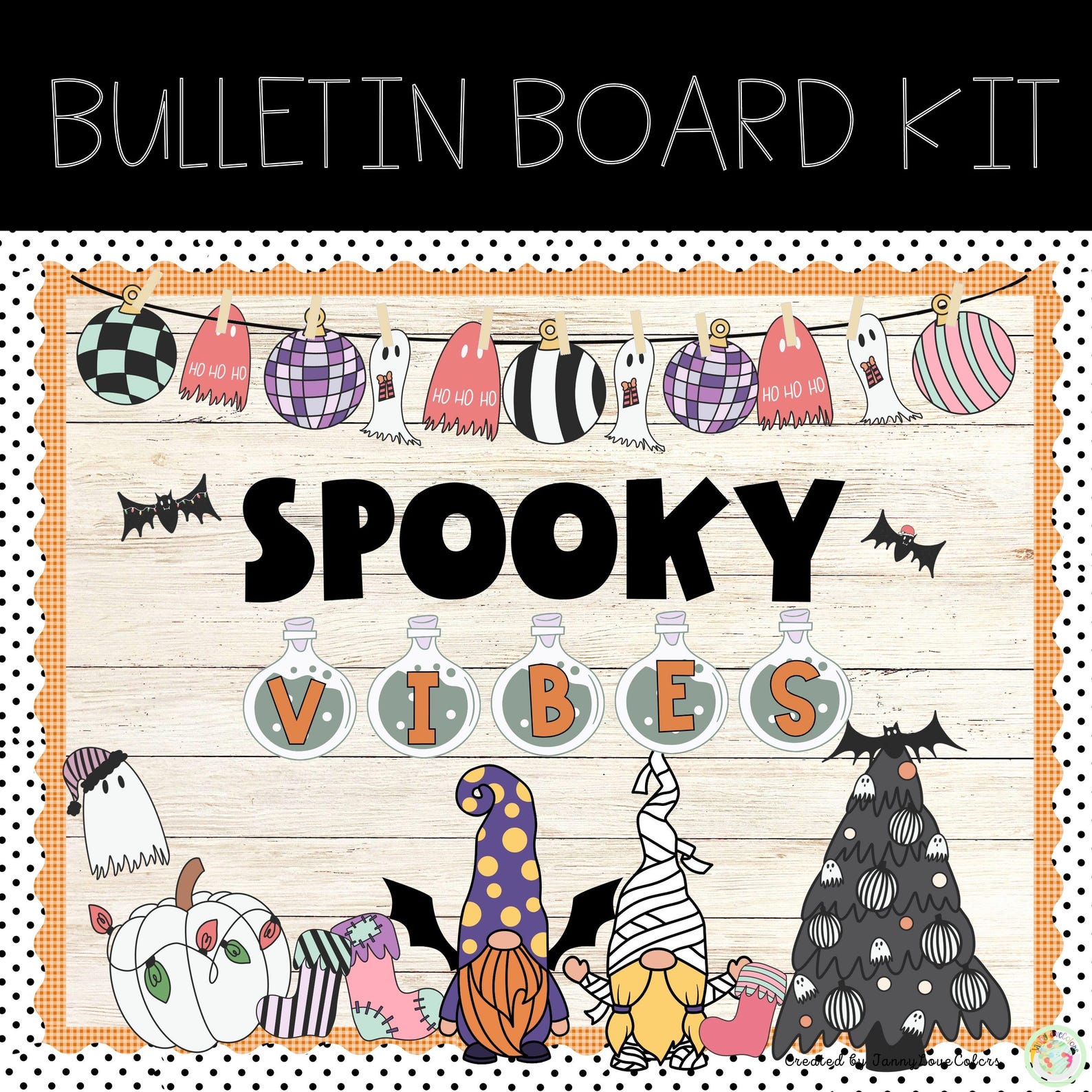 Halloween Bulletin Board Kit: Spooky Vibes Classroom Decor (digital ...
