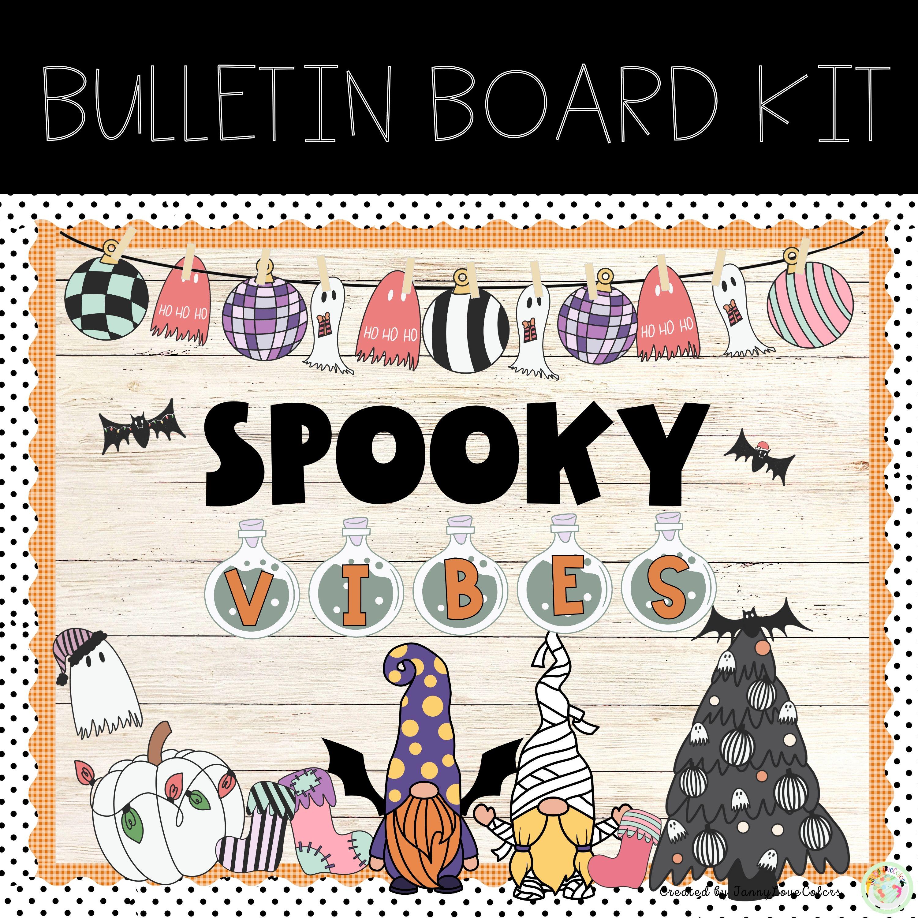 Halloween Bulletin Board Kit: Spooky Vibes Classroom Decor (digital ...