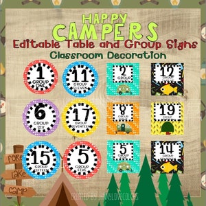 Happy Camper Classroom Decor Bundle: Bulletin Board Kit (PDF) - Etsy