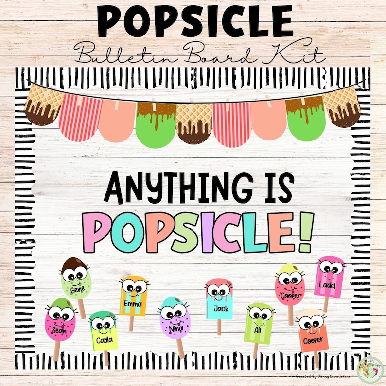 Spring Bulletin Bulletin Board | Summer Popsicle Door Decor | Popsicle ...