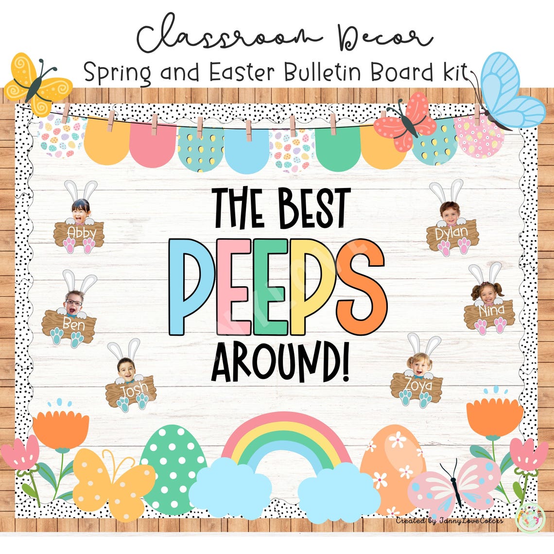 These Are My Peeps | Easter Spring Bulletin Board Kit | March April ...