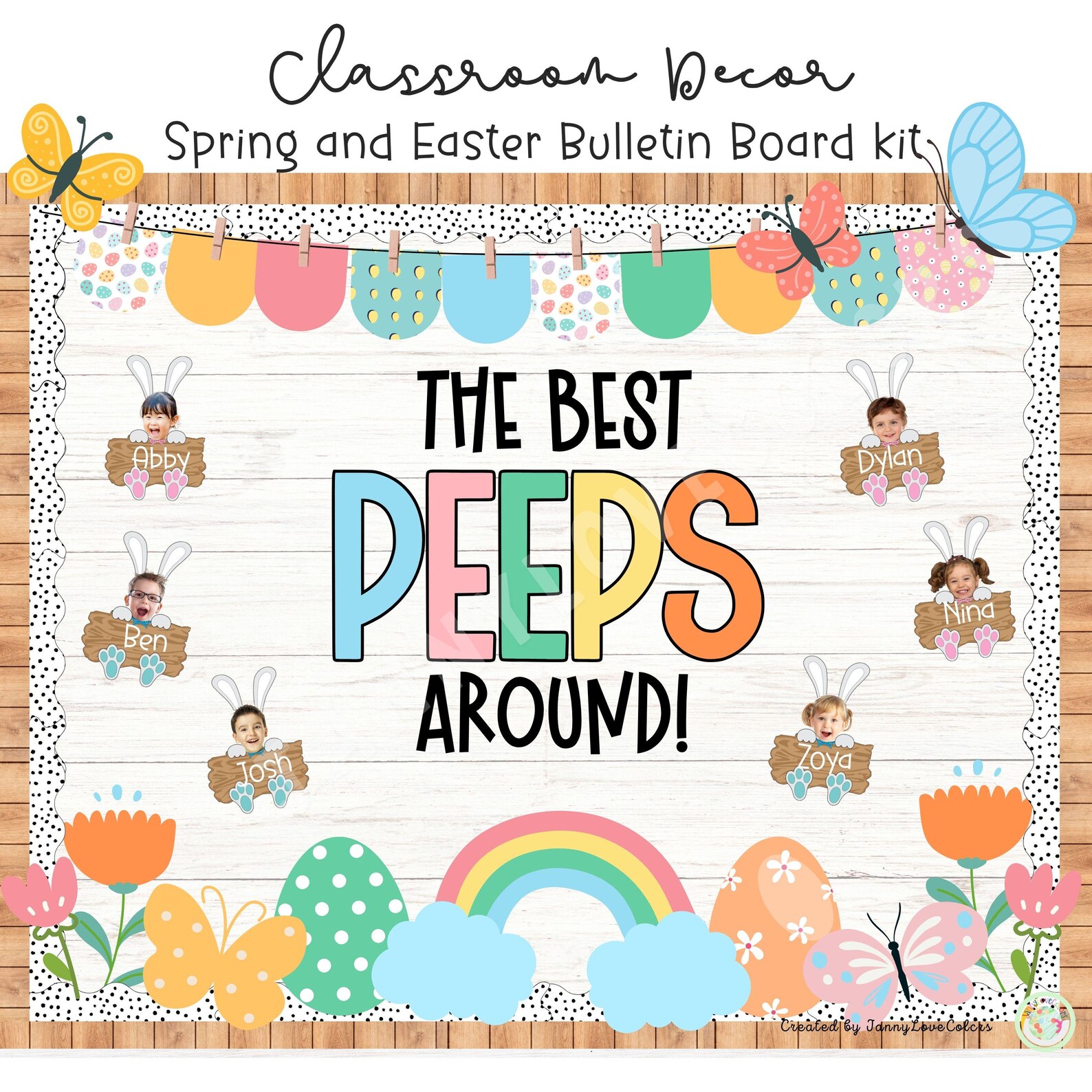 These Are My Peeps | Easter Spring Bulletin Board Kit | March April ...