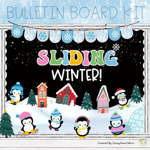 Winter Penguins Bulletin Board Kit: New Year Classroom Decor (PDF) - Etsy