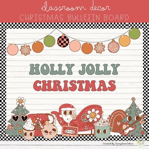 Christmas Bulletin Board Kit | Classroom Decor | Retro Bulletin Board ...