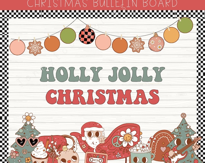 Christmas Bulletin Board Kit | Classroom Decor | Retro - Etsy Canada