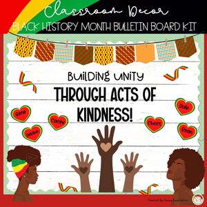 Black History Month Bulletin Board With Inspirational Quotes Editable ...