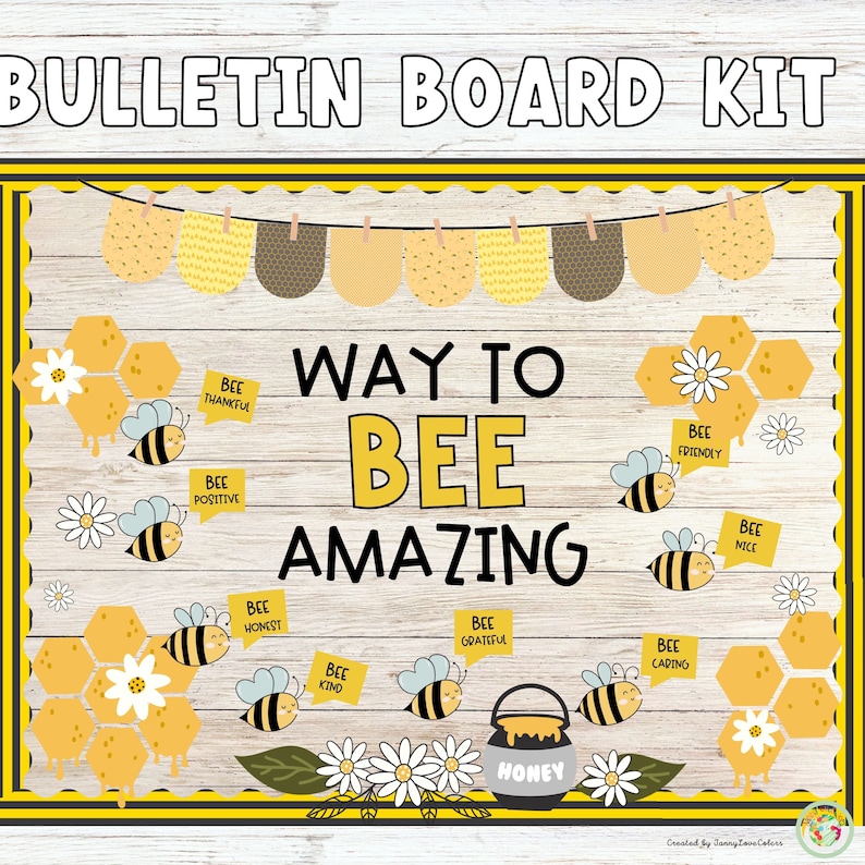 Bee Classroom Bulletin Board Kit | Printable Decor (digital Download ...