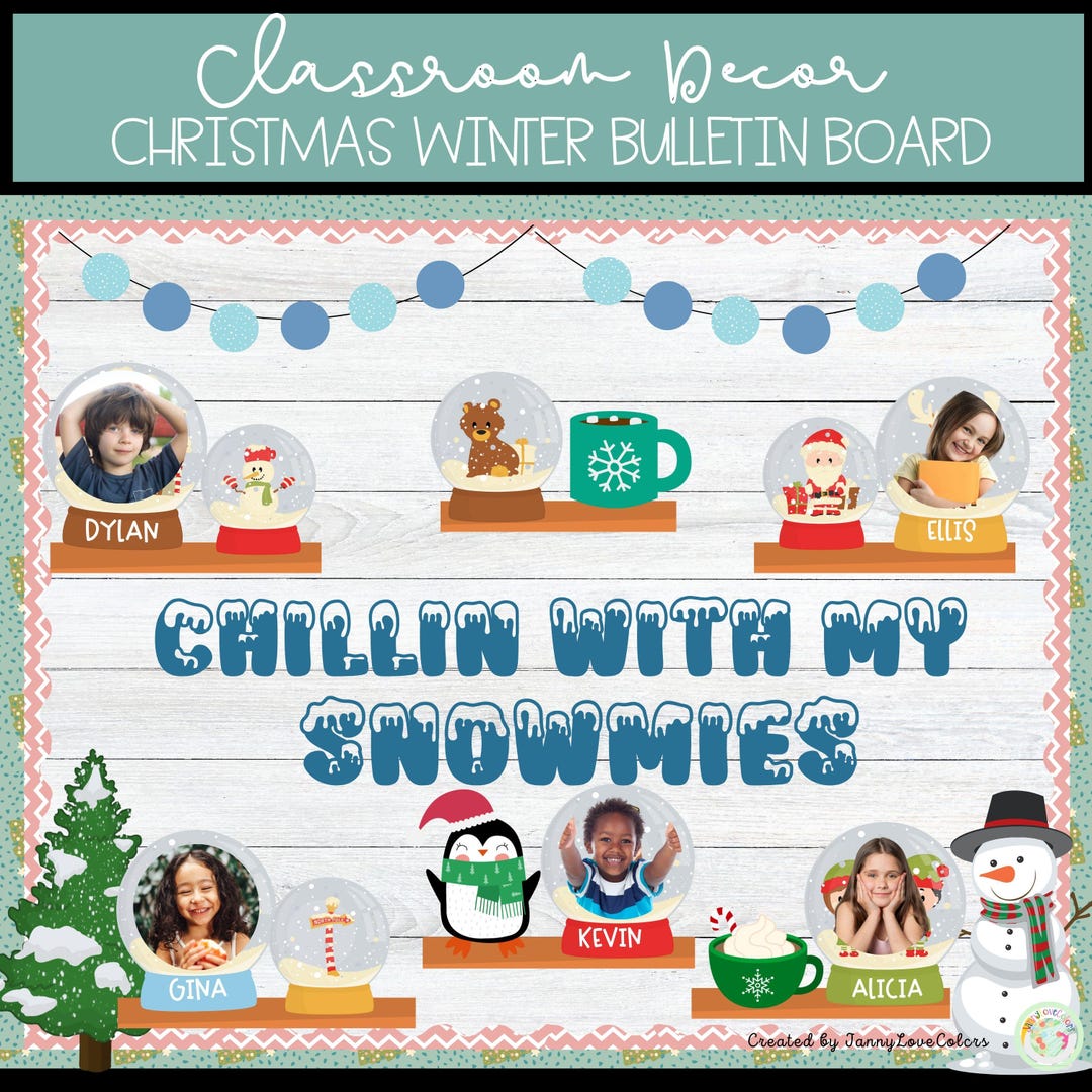 Snow Globe Bulletin Board Christmas Bulletin Board Winter Decor - Etsy