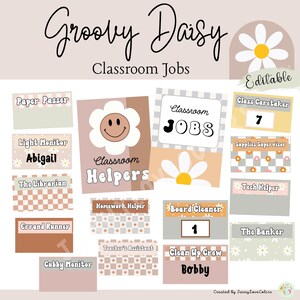 Daisy Classroom Decor Bundle: Groovy Retro Theme (printable, Editable ...