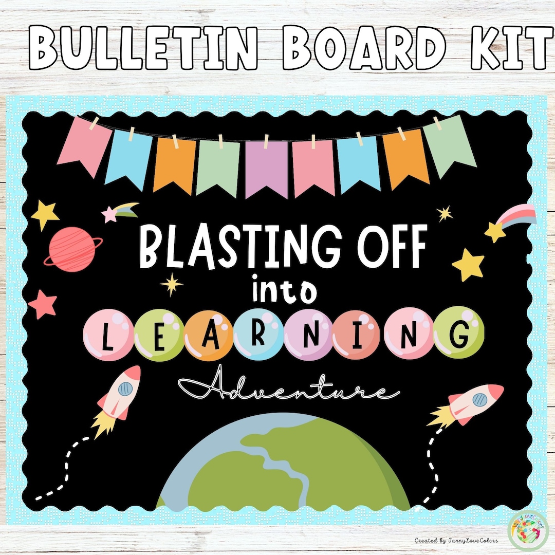 Blast off Into Learning Bulletin Board Kit (digital Download) - Etsy