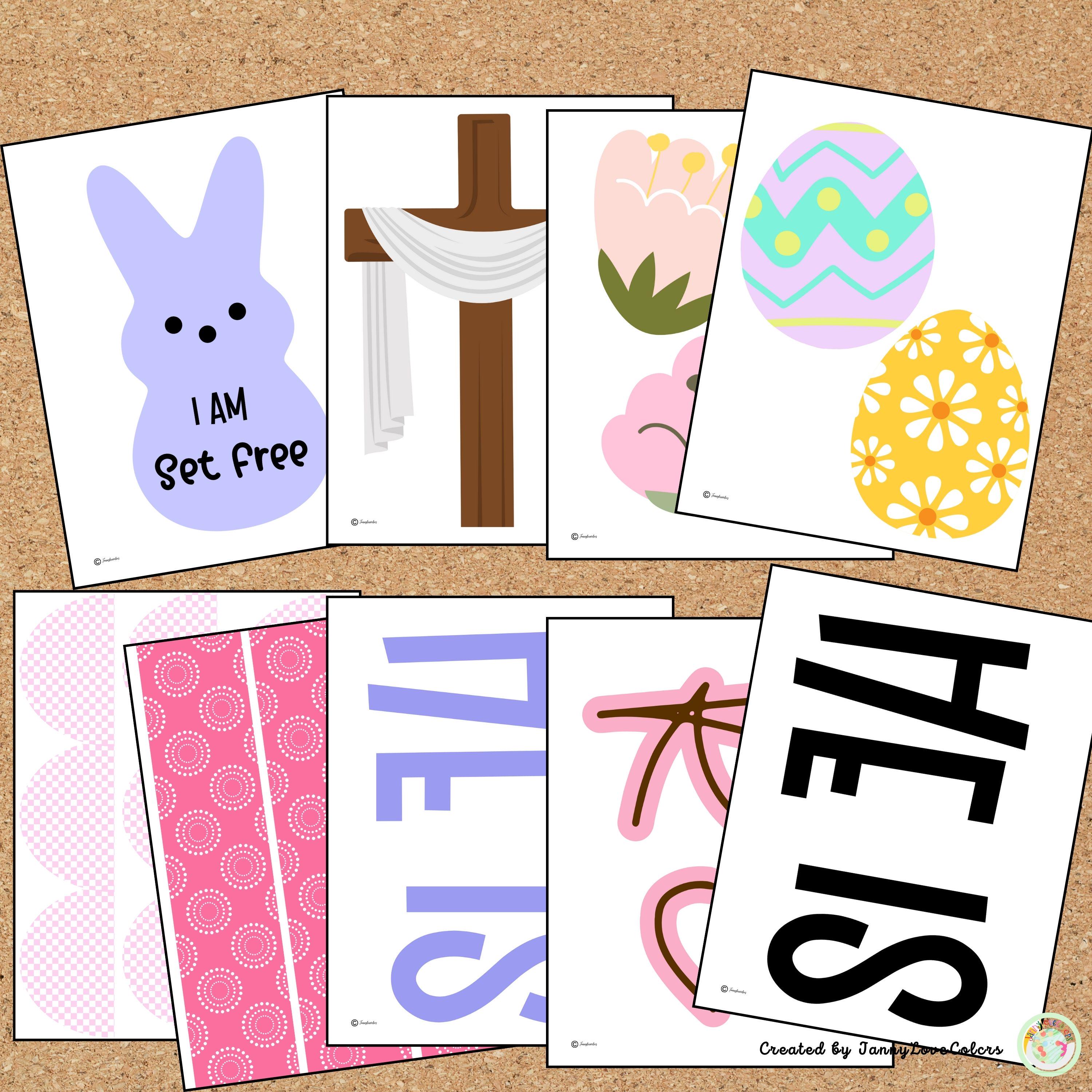 Christian Easter Bulletin Board Kit: Spring Classroom Decor (PDF File ...