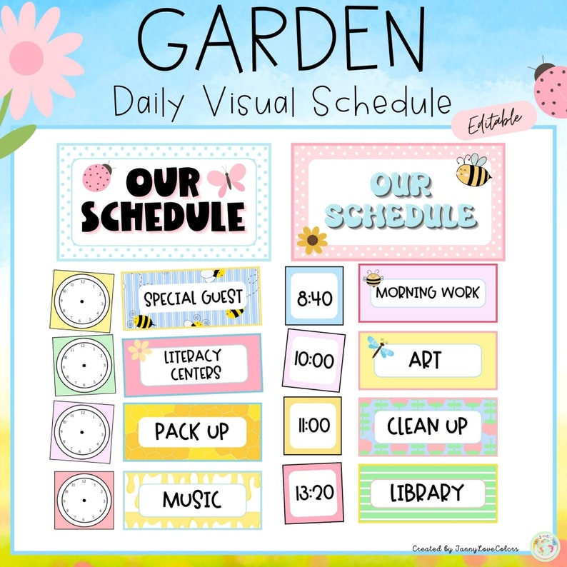 Garden Theme Classroom Decor Bundle: Editable Modern Decorations ...