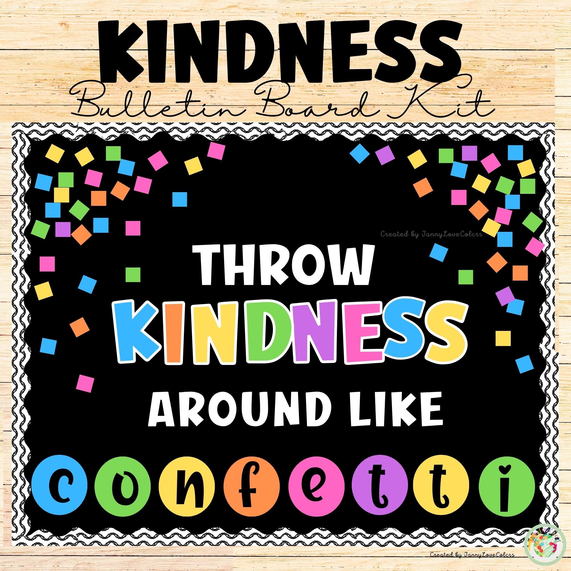 Throw Kindness Around Like Confetti Bulletin Board or Door Decor Kit ...