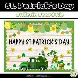 St. Patrick's Day Bulletin Board Kit, Printable March Bulletin Board ...