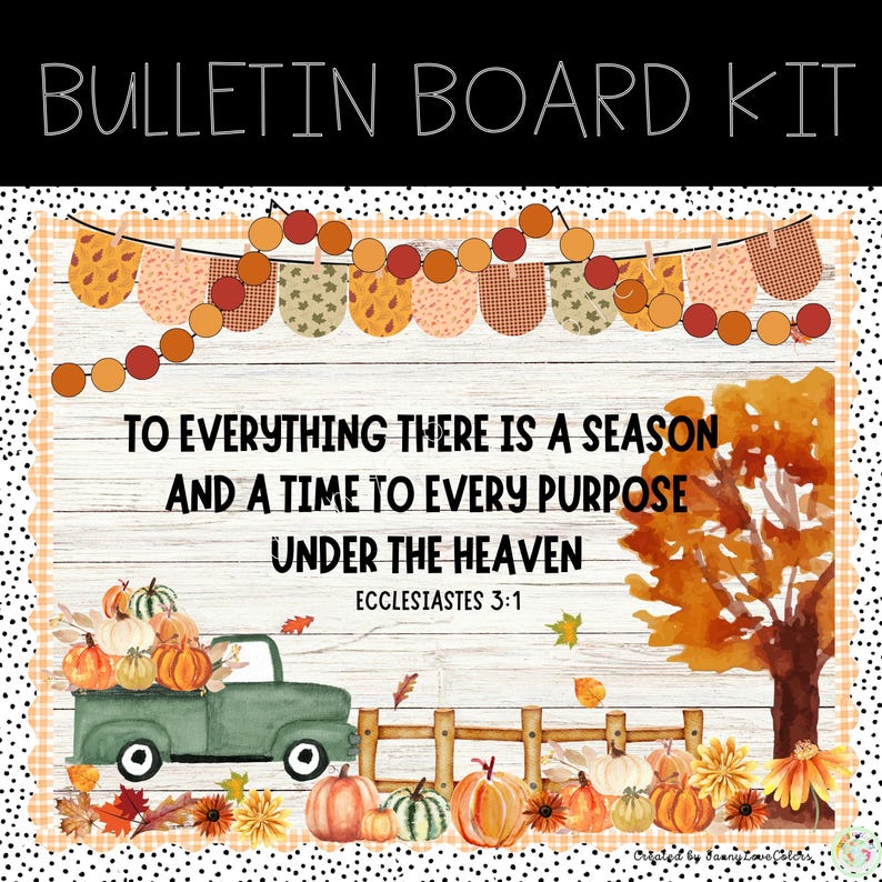 Fall Christian Bulletin Board Kit: Thanksgiving Decor (digital Download ...