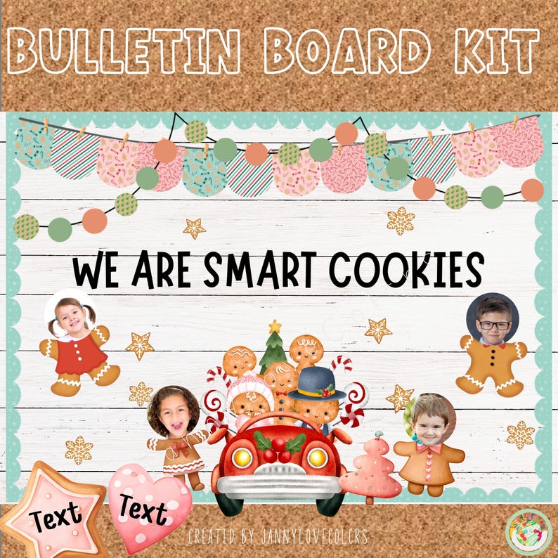 Gingerbread Bulletin Board | Christmas Classroom Decor | Smart Cookies ...