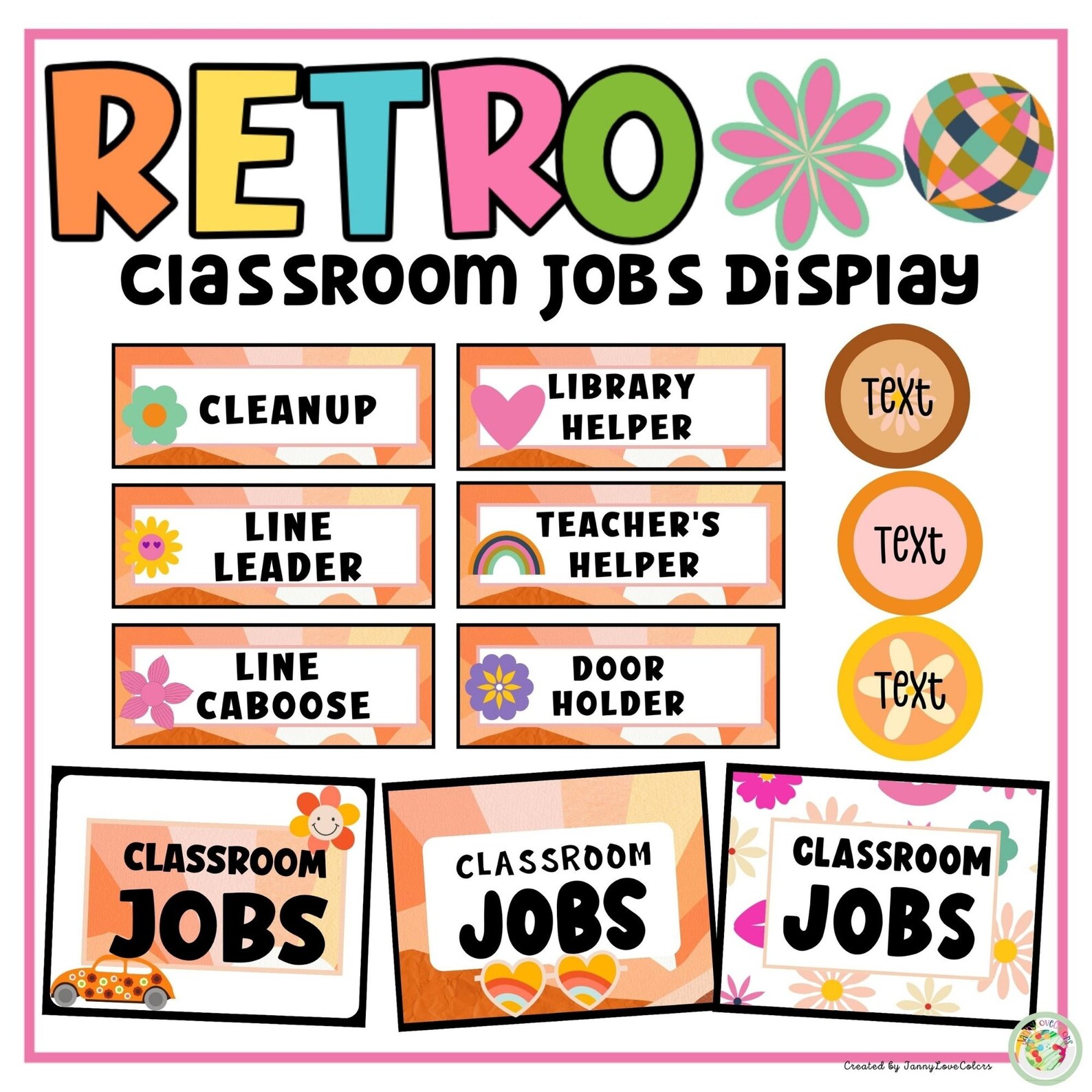Retro Classroom Decor Bundle, Classroom Decor Kit, Printable Decor ...