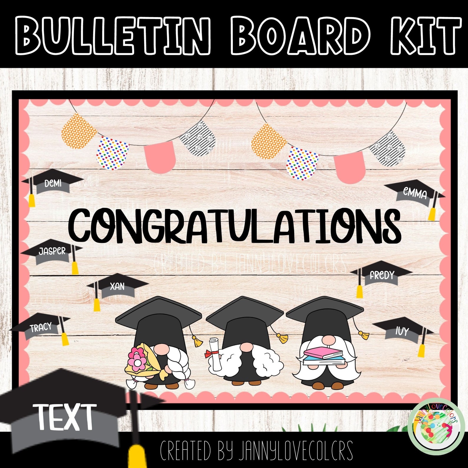 Graduating Gnomes - Graduation - May & June Bulletin Board Kit- Door ...