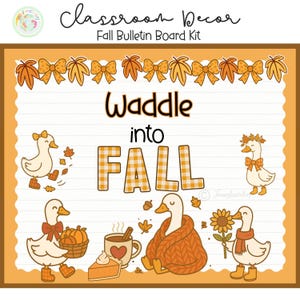 Silly Goose Fall Bulletin Board Kit: Autumn Classroom Decor (digital ...
