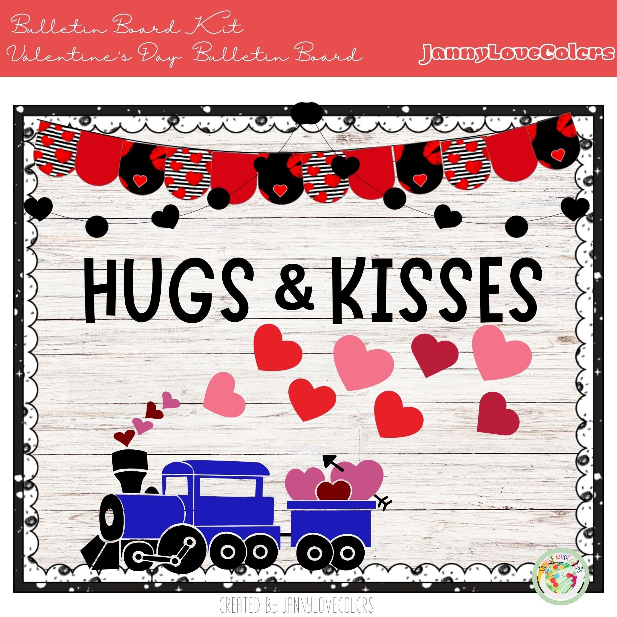 February Bulletin Board Kit Classroom Decor Valentine's Day Bulletin ...