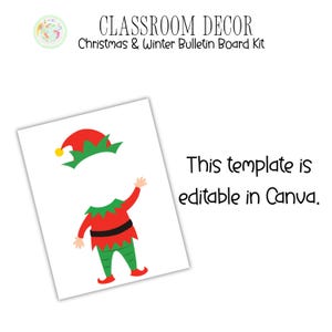 Christmas Elf Bulletin Board Kit | Holiday Classroom Decor | Winter ...