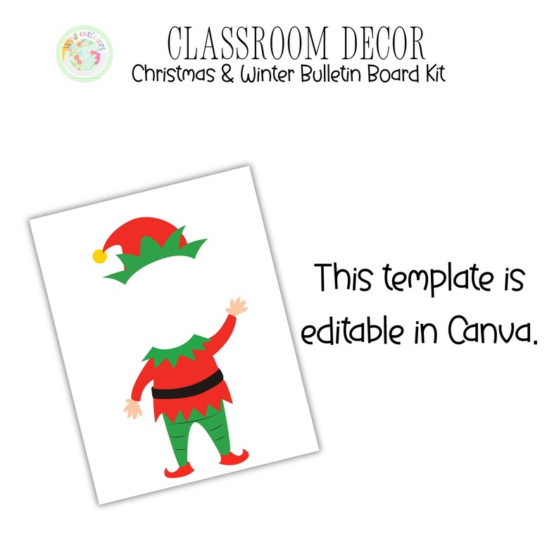 Christmas Elf Bulletin Board Kit | Holiday Classroom Decor | Winter ...