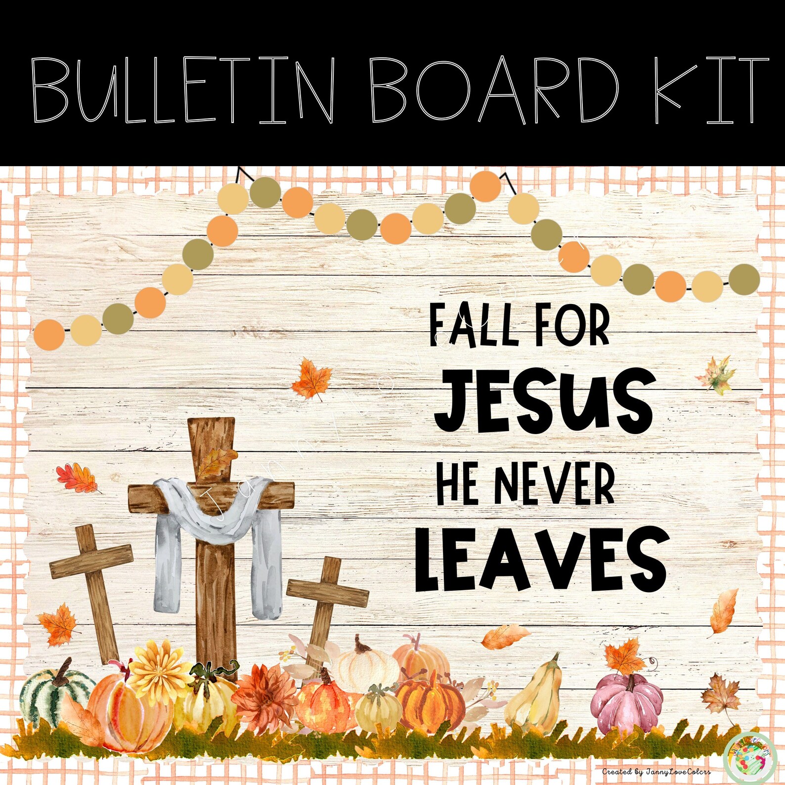 Fall Bulletin Board Kit: Church, Sunday School Decor (digital Download ...