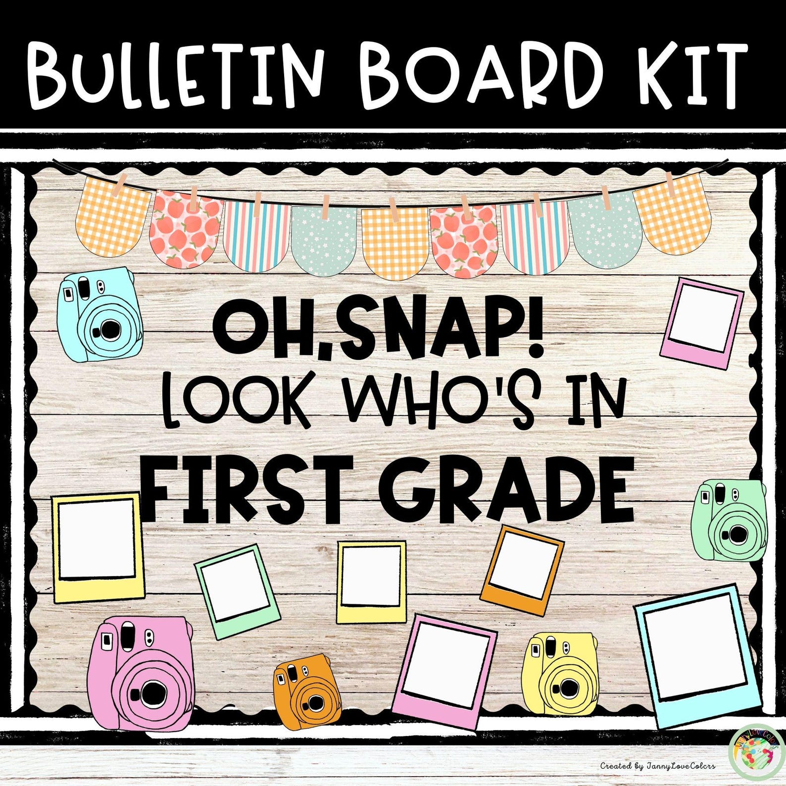 Back to School Polaroid Bulletin Board Kit Classroom Decor Editable - Etsy