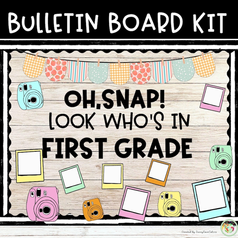 Back to School Polaroid Bulletin Board Kit Classroom Decor Editable - Etsy
