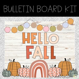 Fall Bulletin Board and Fall Door Decor, Pumpkin Bulletin Board ...