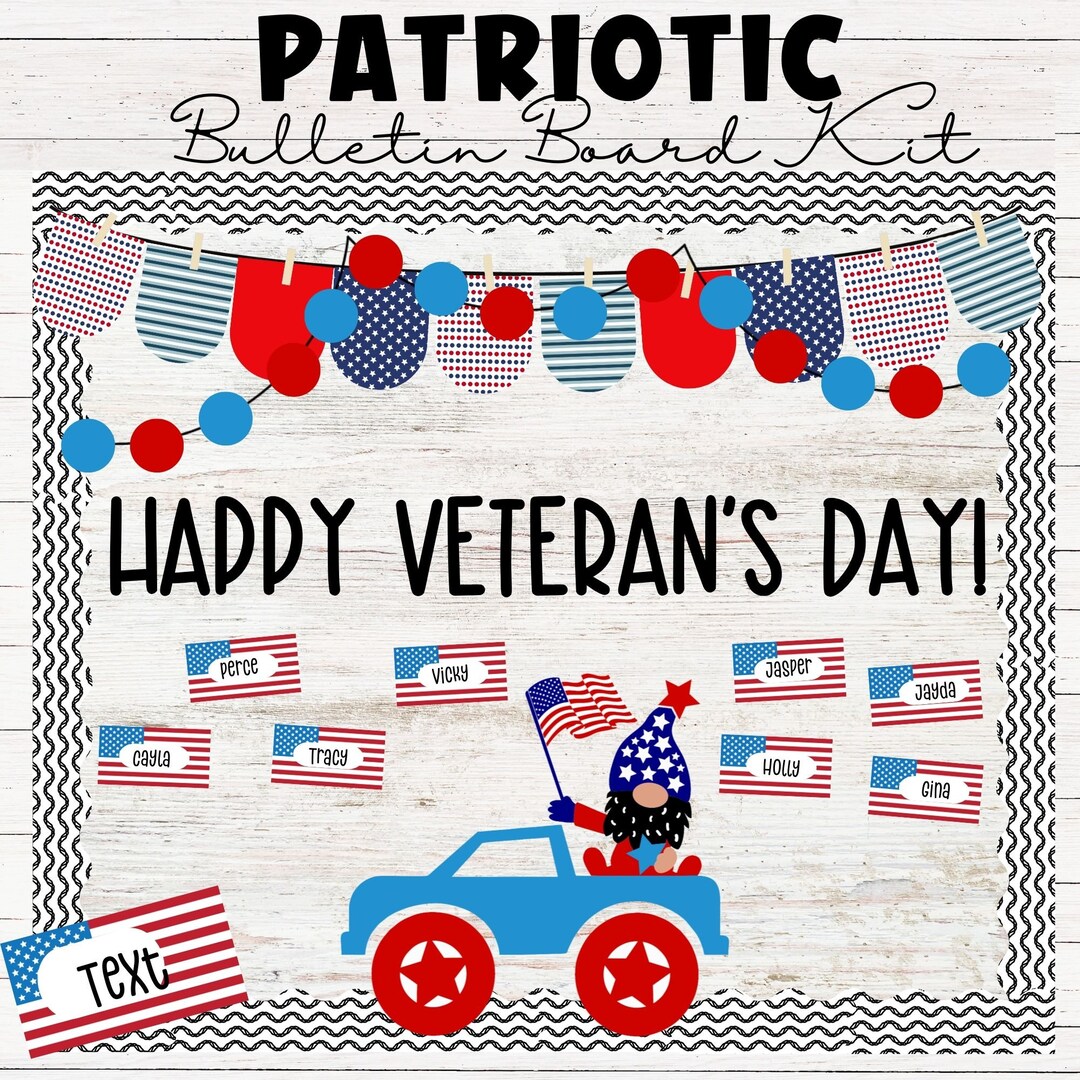 July 4th Gnomes Independence Day Bulletin Board Printable Classroom ...