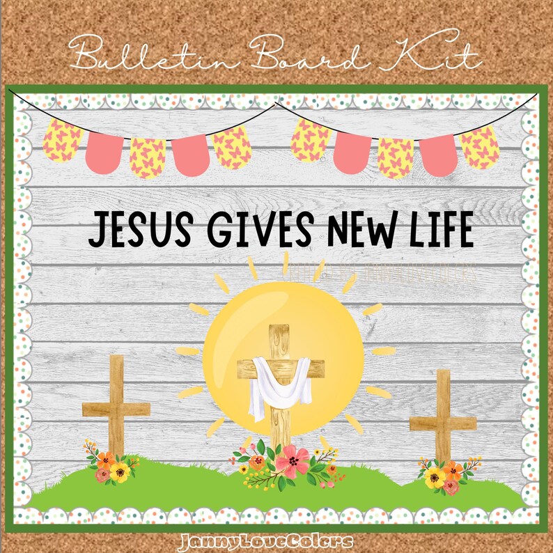 He is Risen Easter Bulletin Board Resurrection Classroom Door - Etsy