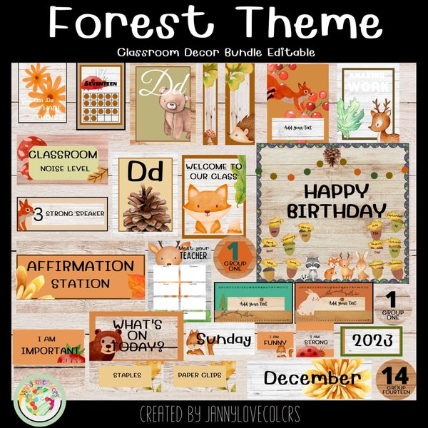 Woodland Classroom Decor - Etsy