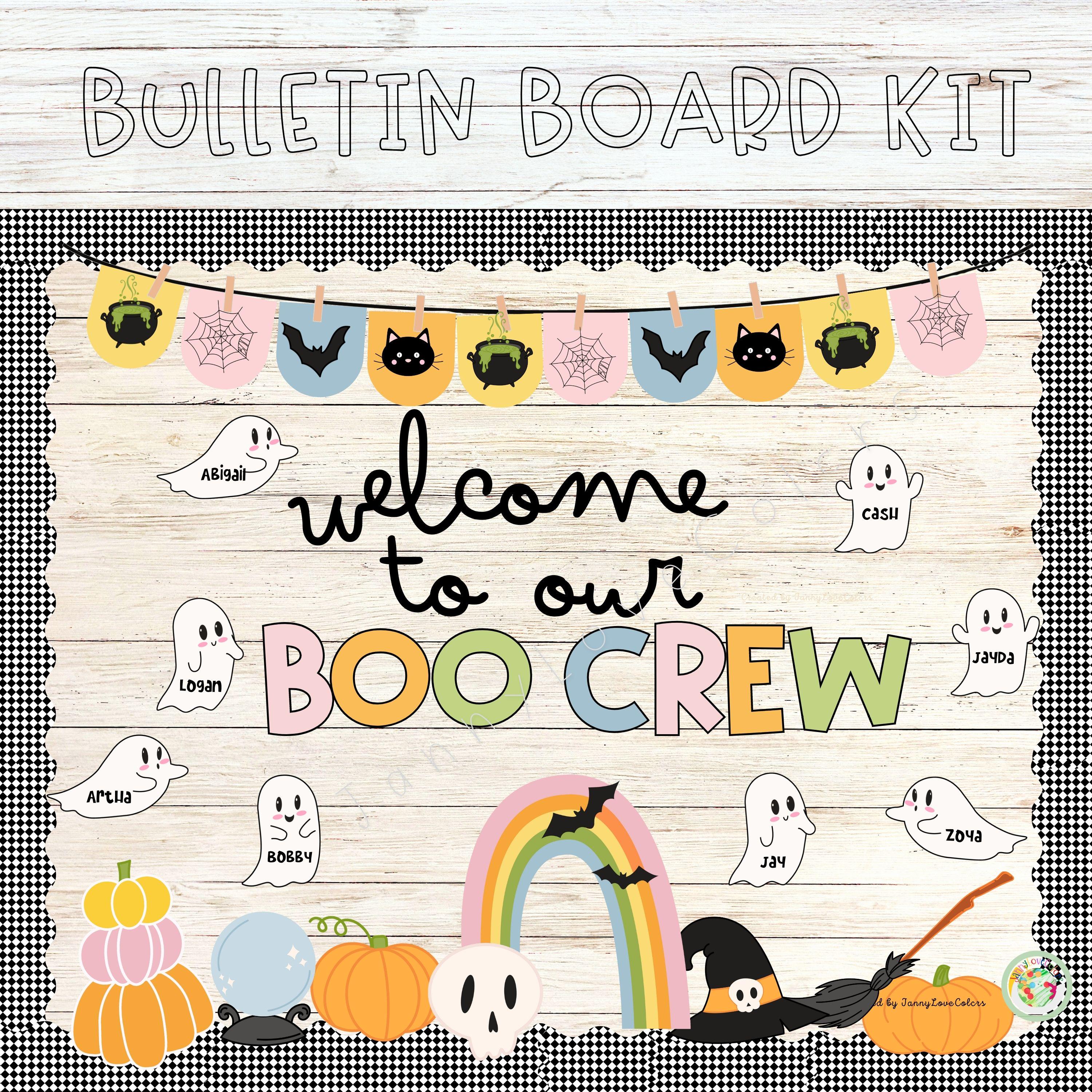 Boo Crew Halloween Bulletin Board Kit: Classroom Decor (digital ...