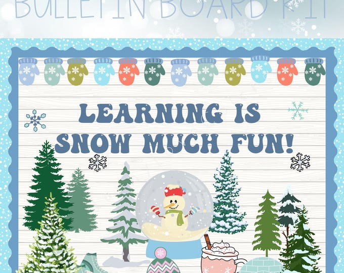 Merry and Bright Christmas Classroom Bulletin Board | Bulletin Board ...