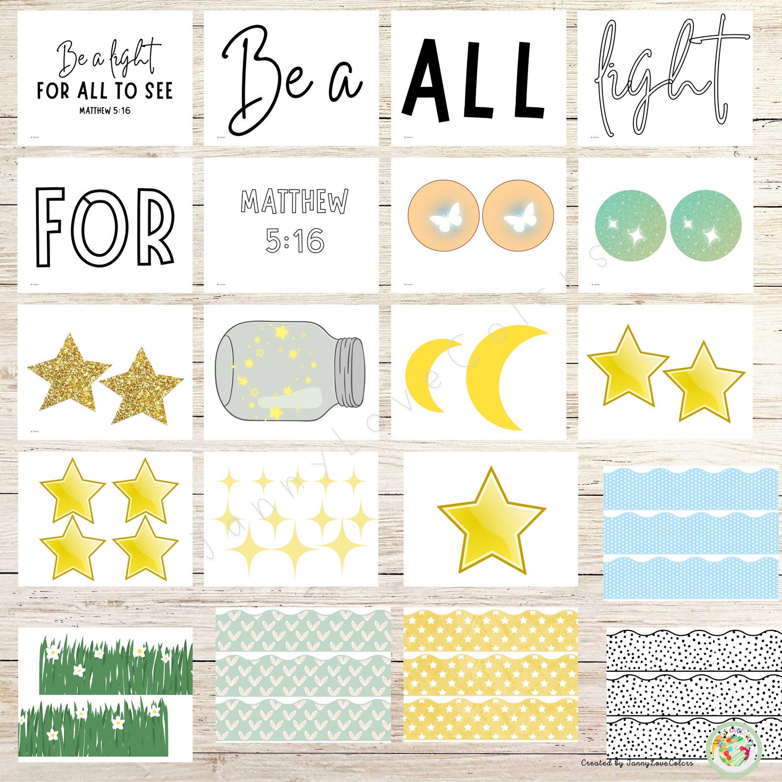 Christian Bulletin Board Kit: Bible Verse Classroom Decor (digital ...