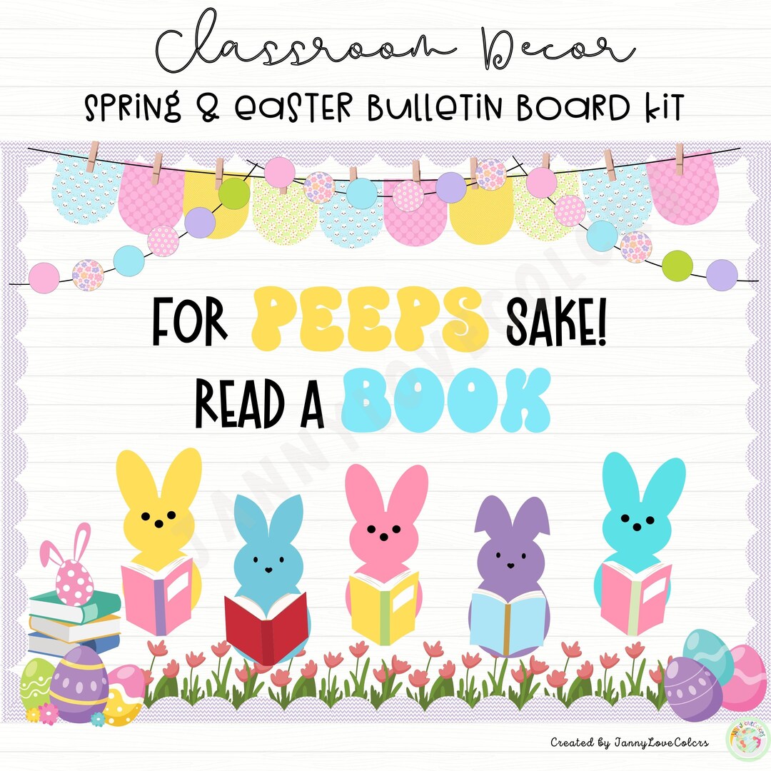 Peeps Easter Bulletin Board Kit: Spring Classroom Decor (digital ...