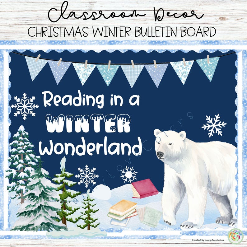 Winter Wonderland Bulletin Board Kit: Classroom Decor (digital Download ...